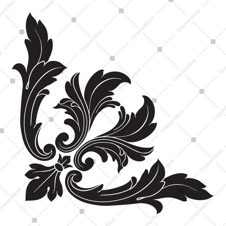 Corner Svg, Ornament Svg, Decor Svg, Ornate Corner Svg, Decorative ...