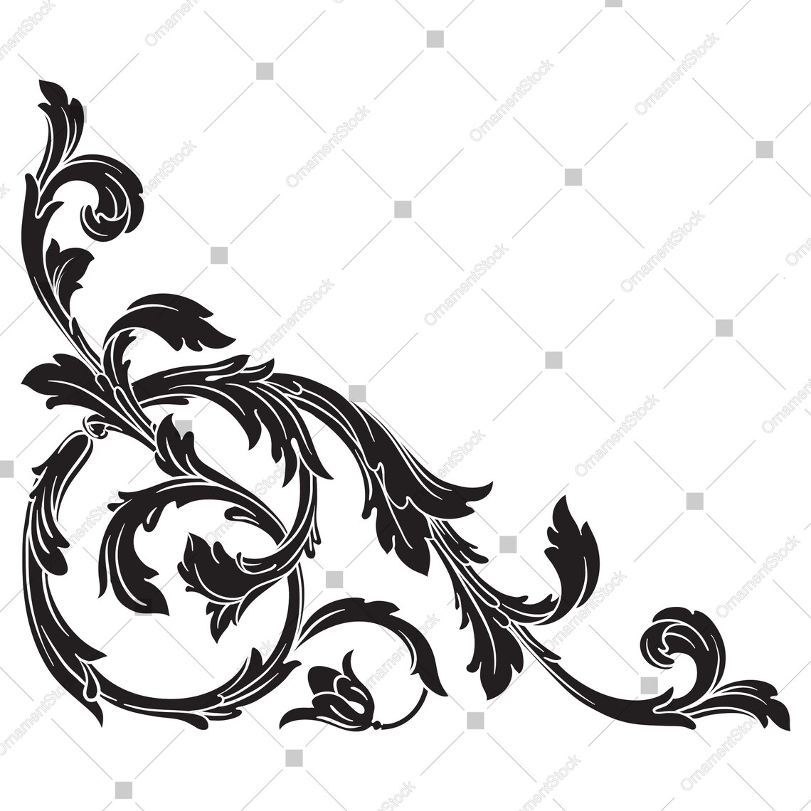 Corner Clipart, Vintage Ornate, Flourish Swirl, Border Svg, Corner Svg ...