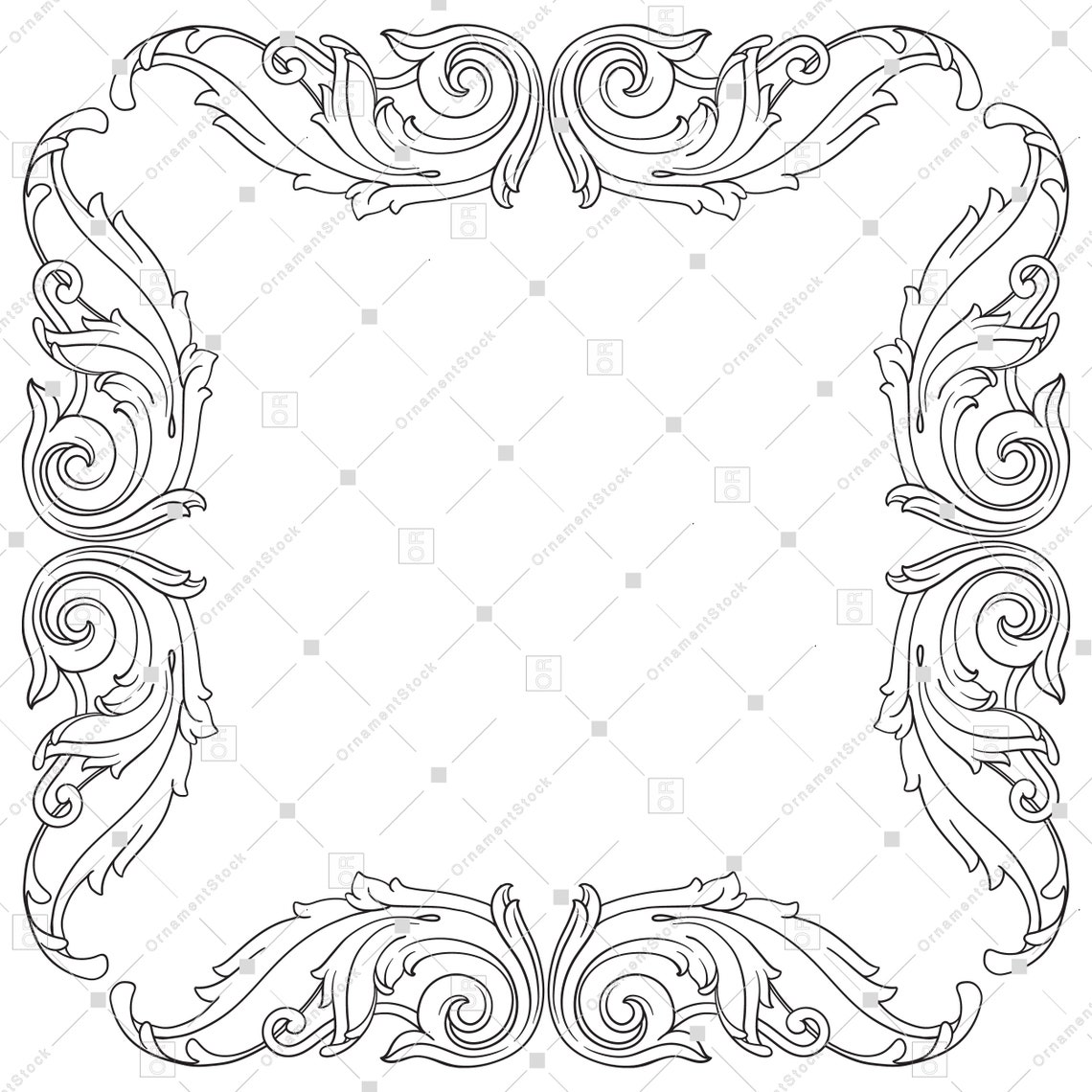 Ornate Frame Png and Digital Vintage Label. You Can Use for Design ...