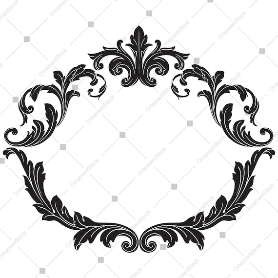 Black Scroll Border Clip Art