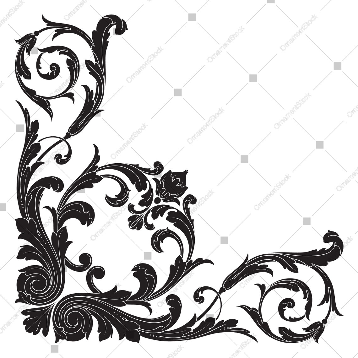 Corner Svg, Ornament Svg, Decor Svg, Ornate Corner Svg, Decorative ...