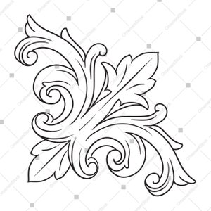 Corner Clipart, Vintage Ornate, Flourish Swirl, Border Svg, Corner Svg ...