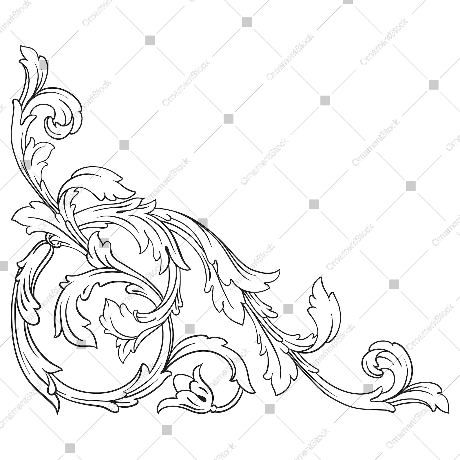 Baroque Svg, Corner Svg Bundle, Floral Corner Svg, Ornament Svg, Decor ...