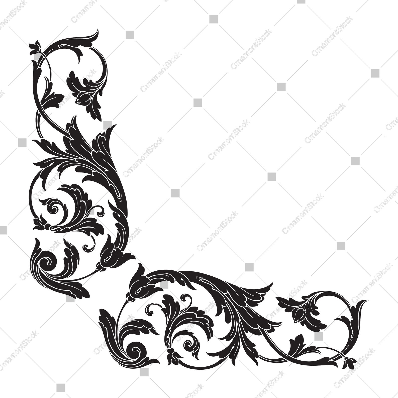 Baroque SVG Clipart and Corner Svg. Floral Svg Floral Wreath - Etsy Canada