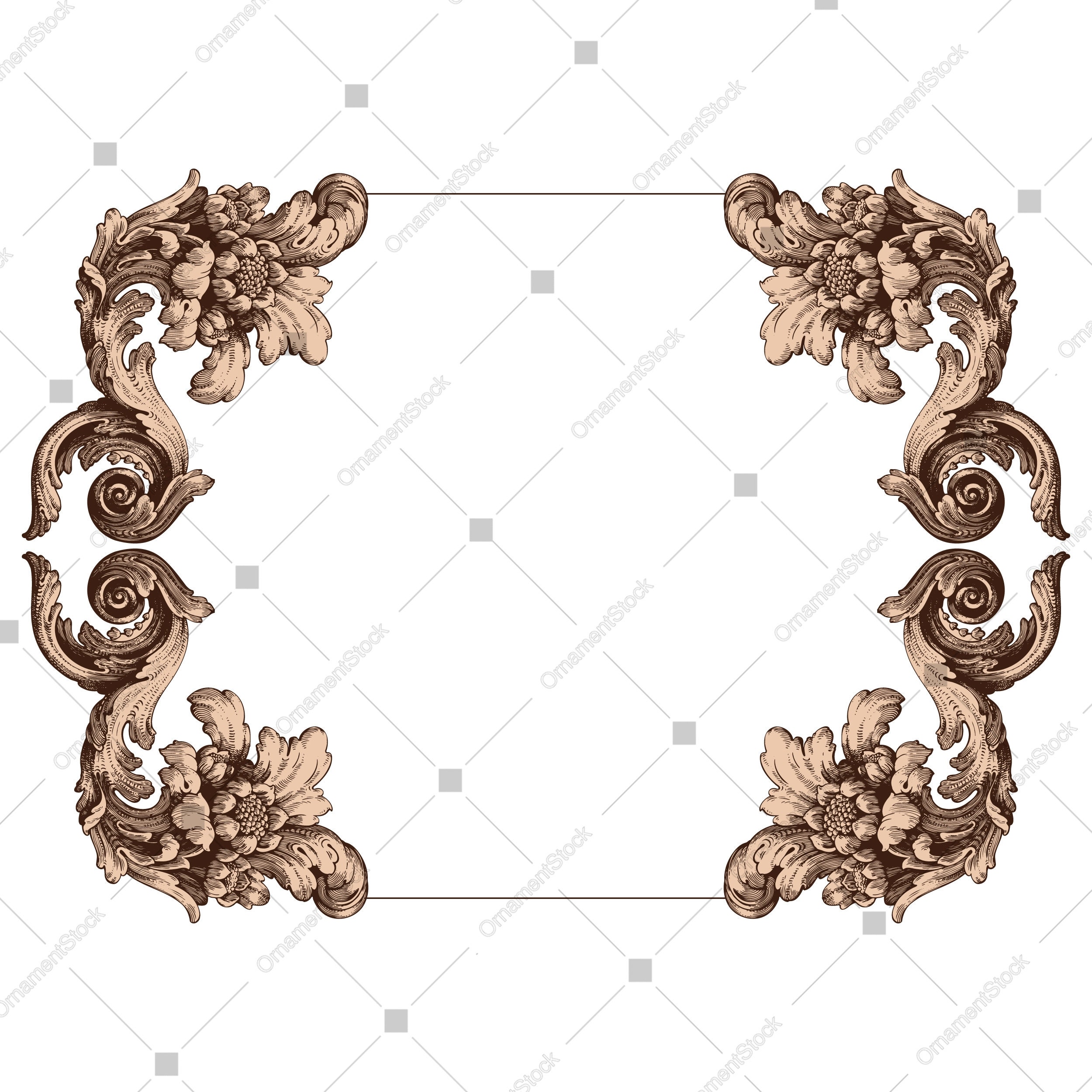 Baroque Style Silhouette Illustration Special Design for Wall Decor ...