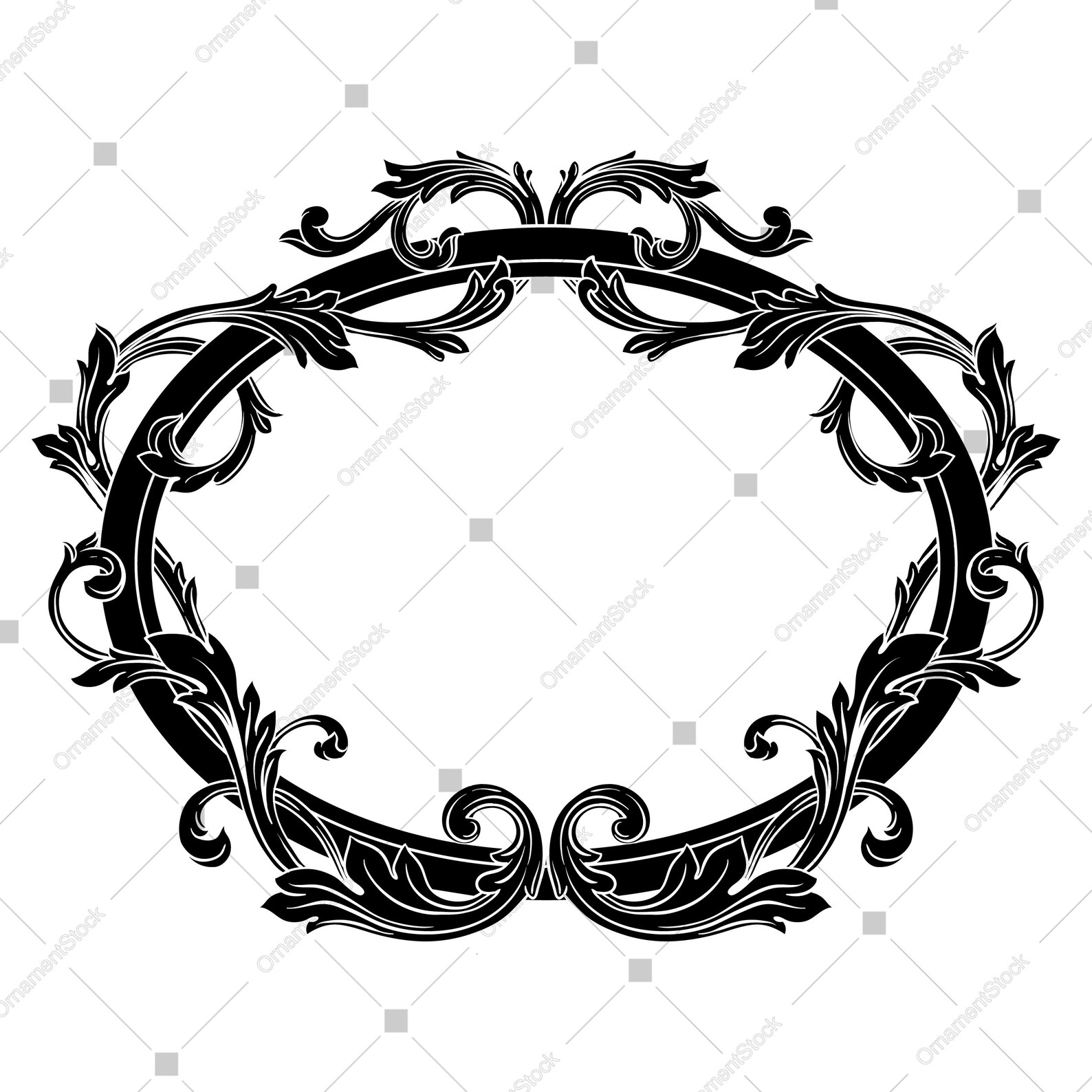 Vintage Antique Frame SVG Clipart, Monogram SVG, Vintage Vector French ...