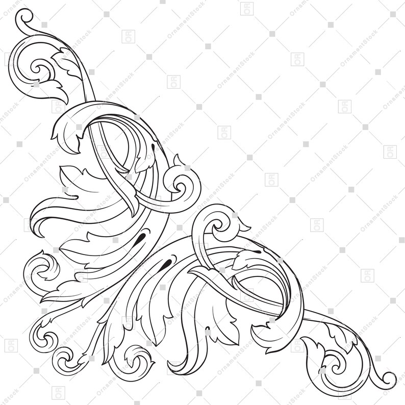 Corner Svg Bundle Baroque Svg Ornament Svg Decor Svg Ornate Corner