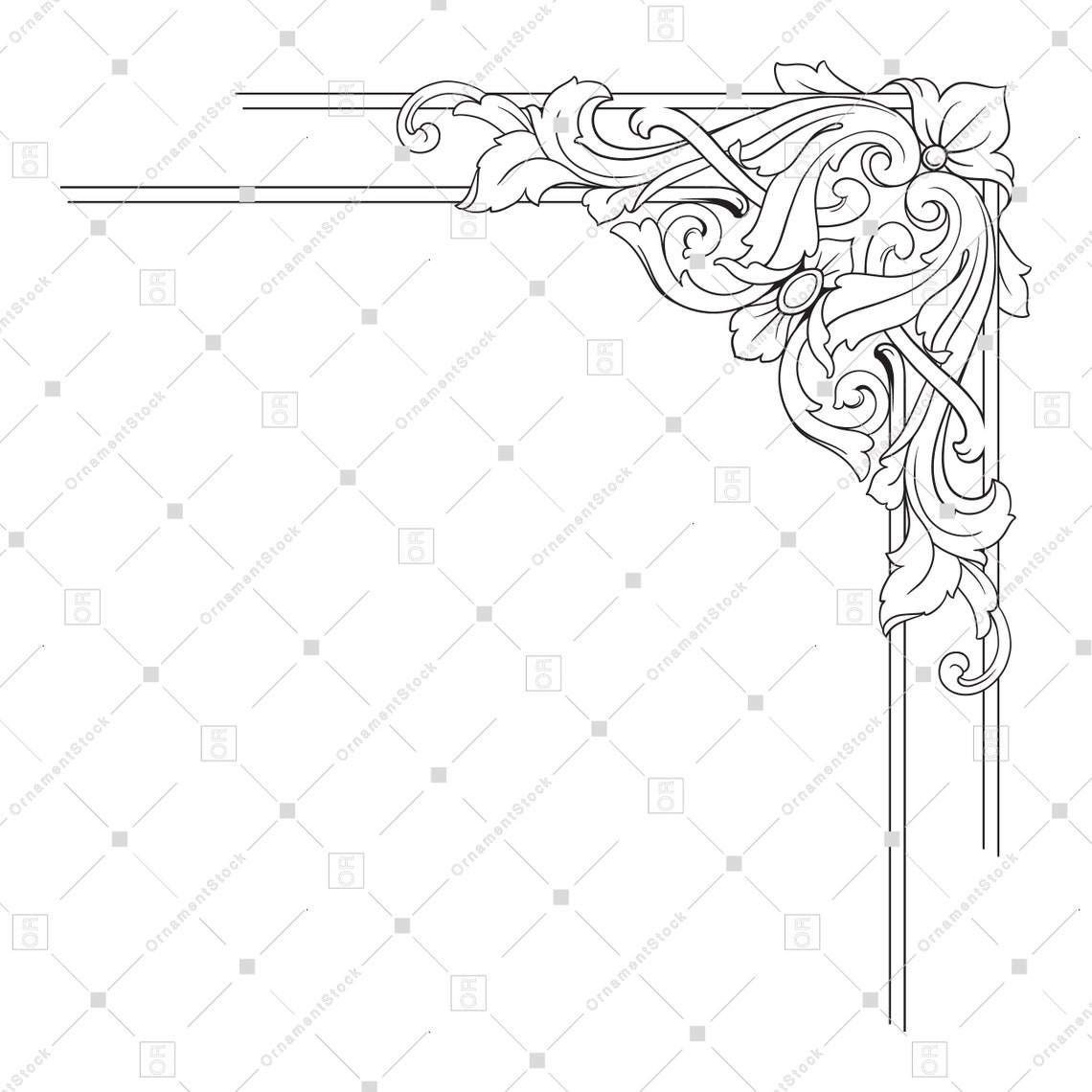 Baroque Svg Damask Clip Art Scroll Clipart Frame Swirl - Etsy Australia