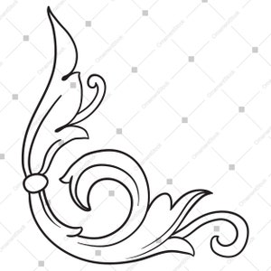 Corner Clipart, Vintage Ornate, Flourish Swirl, Border Svg, Corner Svg ...