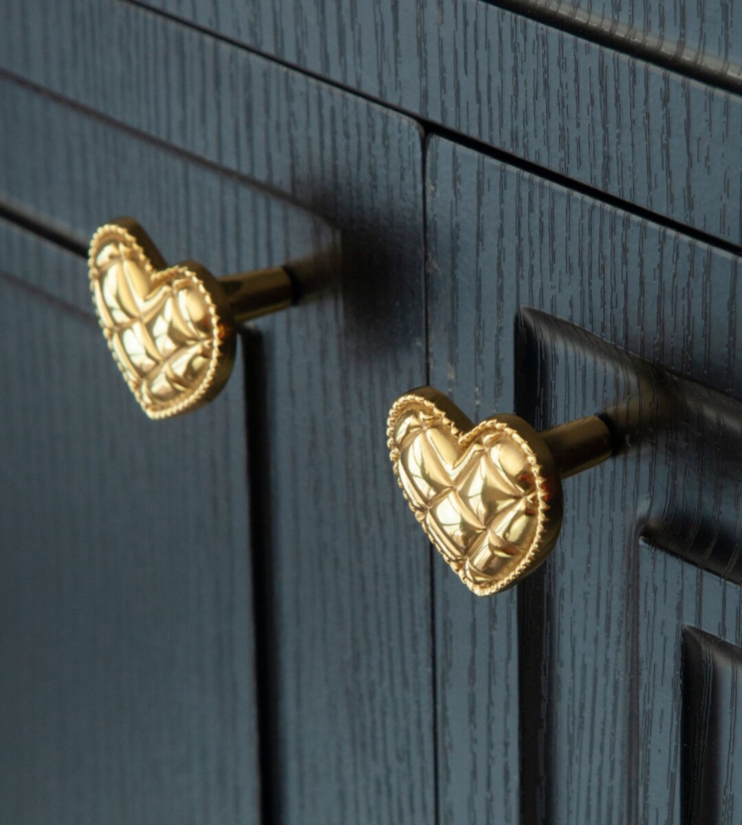 Heart Knob Solid Brass Knob Cabinet Pulls Drawer Knob Dresser Pull ...