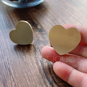Heart Knob Solid Brass Knob Cabinet Pulls Drawer Knob Dresser Pull ...