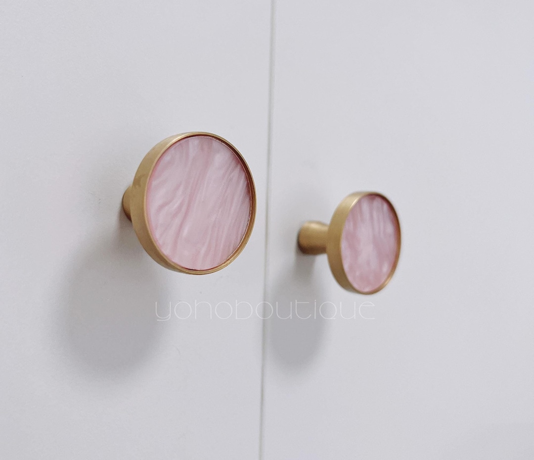 Modern Solid Brass Knob Round Cabinet Pulls Drawer Knob Dresser Pull Kitchen Knobs Pulls Cabinet ...