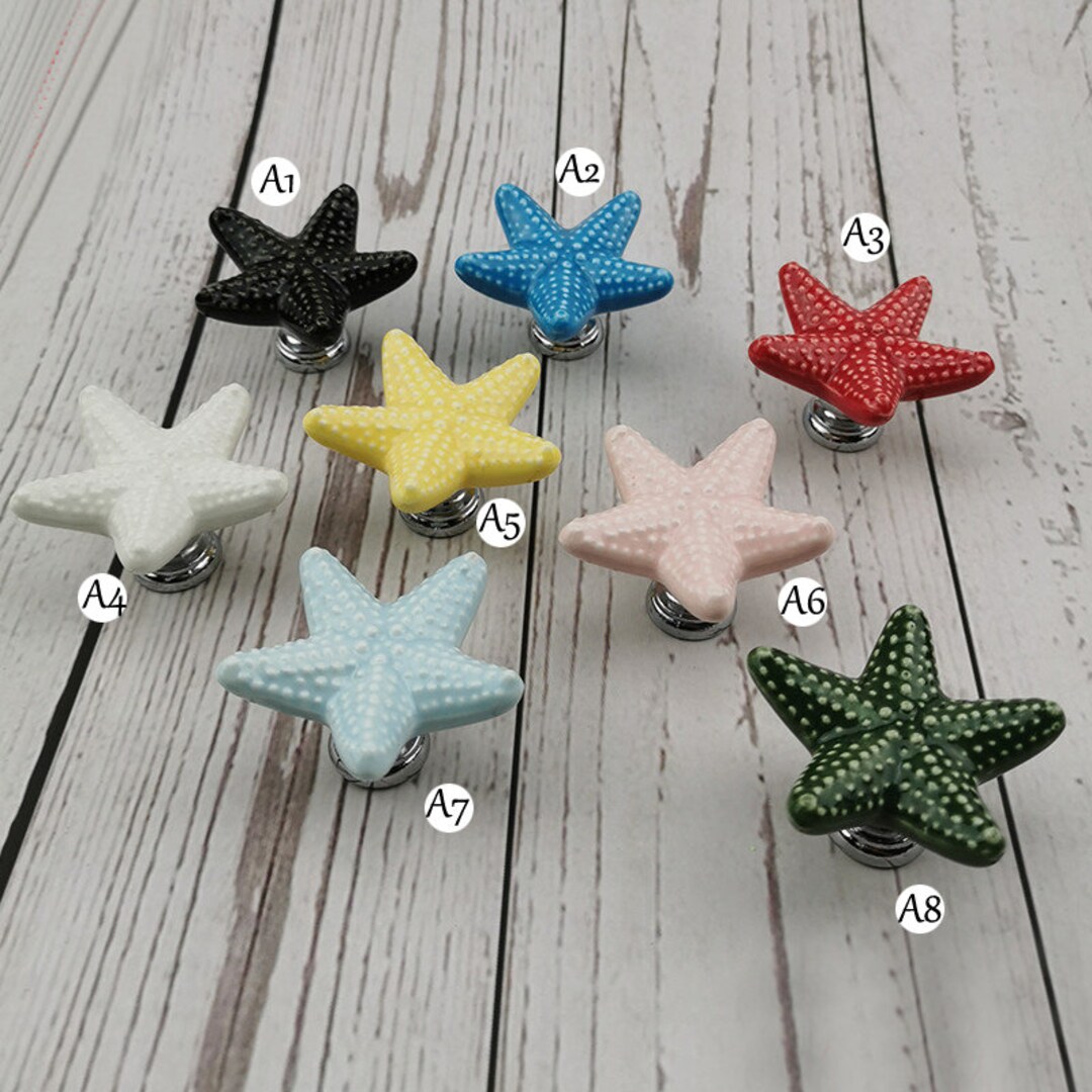 Ceramic Star Knob Vintage Porcelain Cabinet Pulls Drawer Knob - Etsy