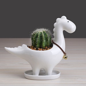 Dinosaur Ceramic Flower Pot Succulent Ceremic Planter Pottery | Etsy