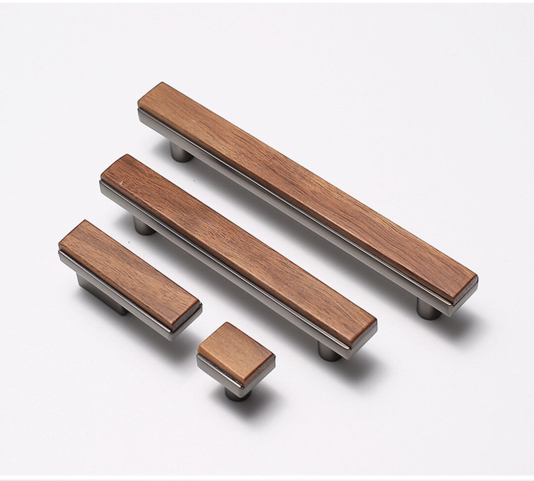 Wood Modern Style Pulls Metal Drawer Knob Dresser Pull Knobs Kitchen Knobs Cabinet Pull Hardware ...