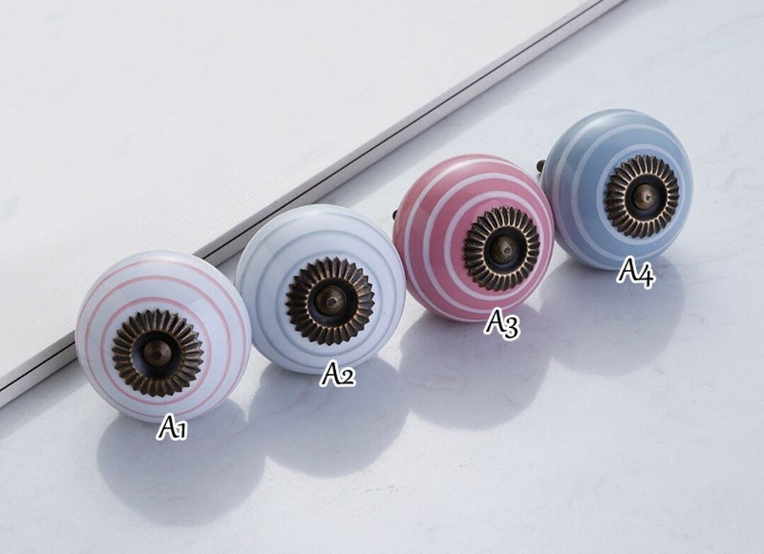 Ceramic Knob Vintage Porcelain Cabinet Pulls Drawer Knob Dresser Pull Knobs Handles Kitchen ...