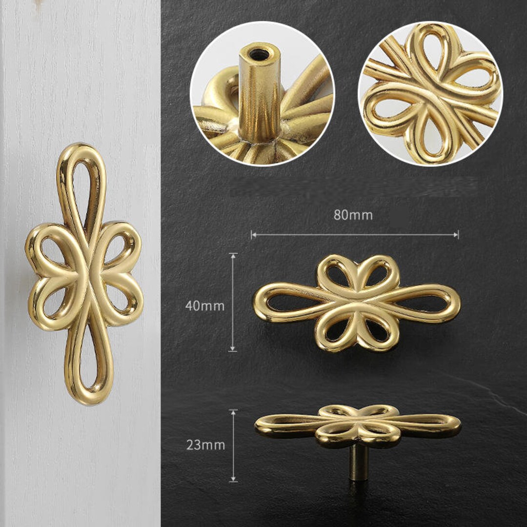 Solid Brass Knob Cabinet Pulls Drawer Knob Dresser Pull Knobs Handles Kitchen Knobs Pulls ...