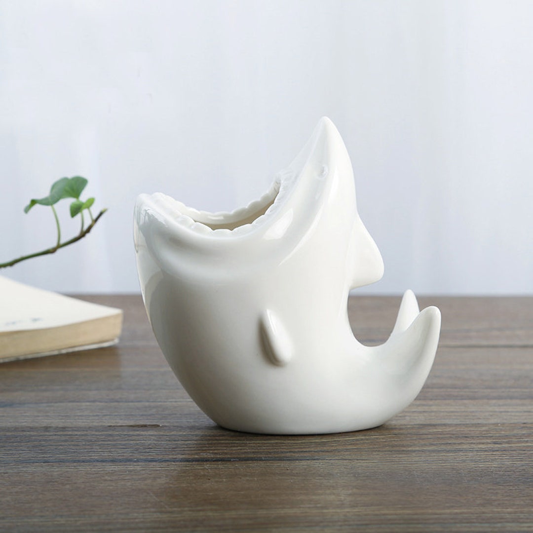 Shark Ceramic Flower Pot Succulent Ceremic Planter Pottery Home Decor ...