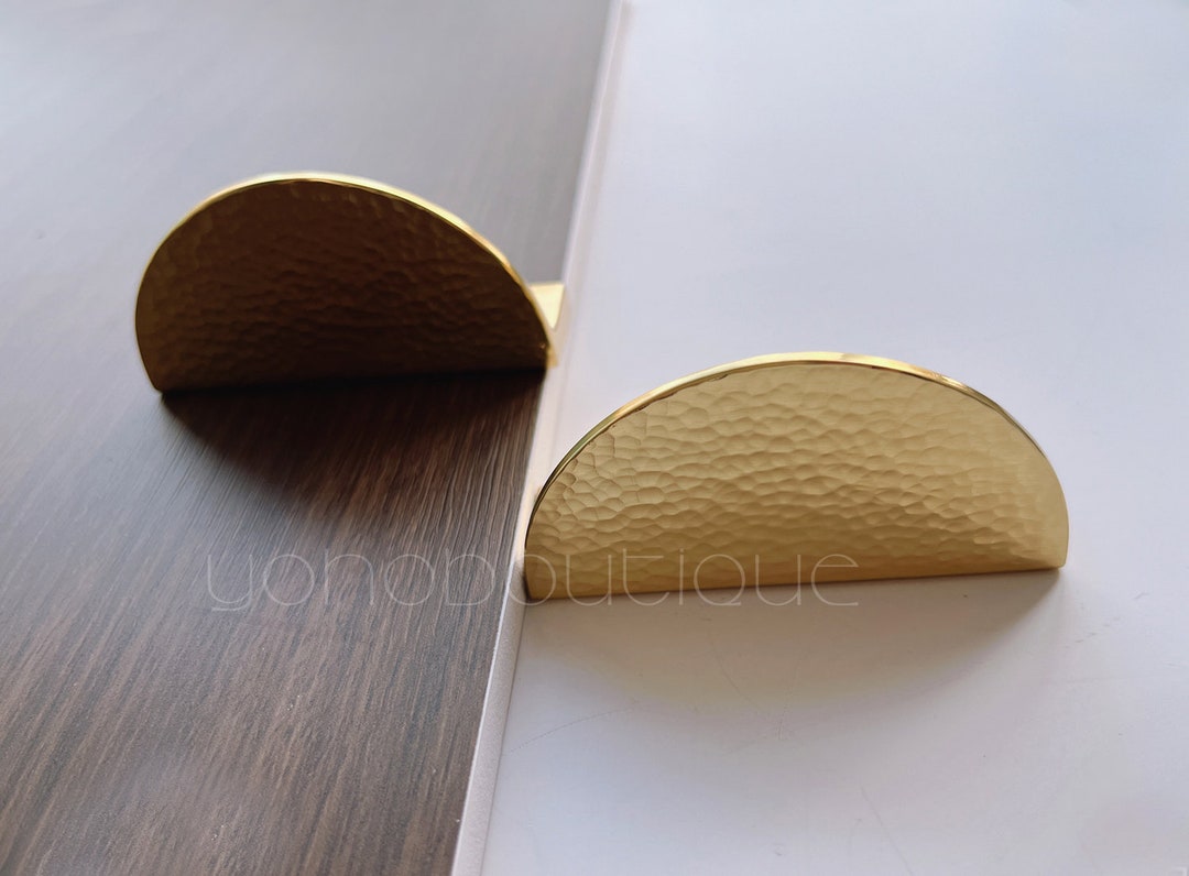 Hammed Semi Circle Pull Solid Brass Pull Cabinet Pulls Drawer Knob Dresser Pull Knobs Kitchen ...