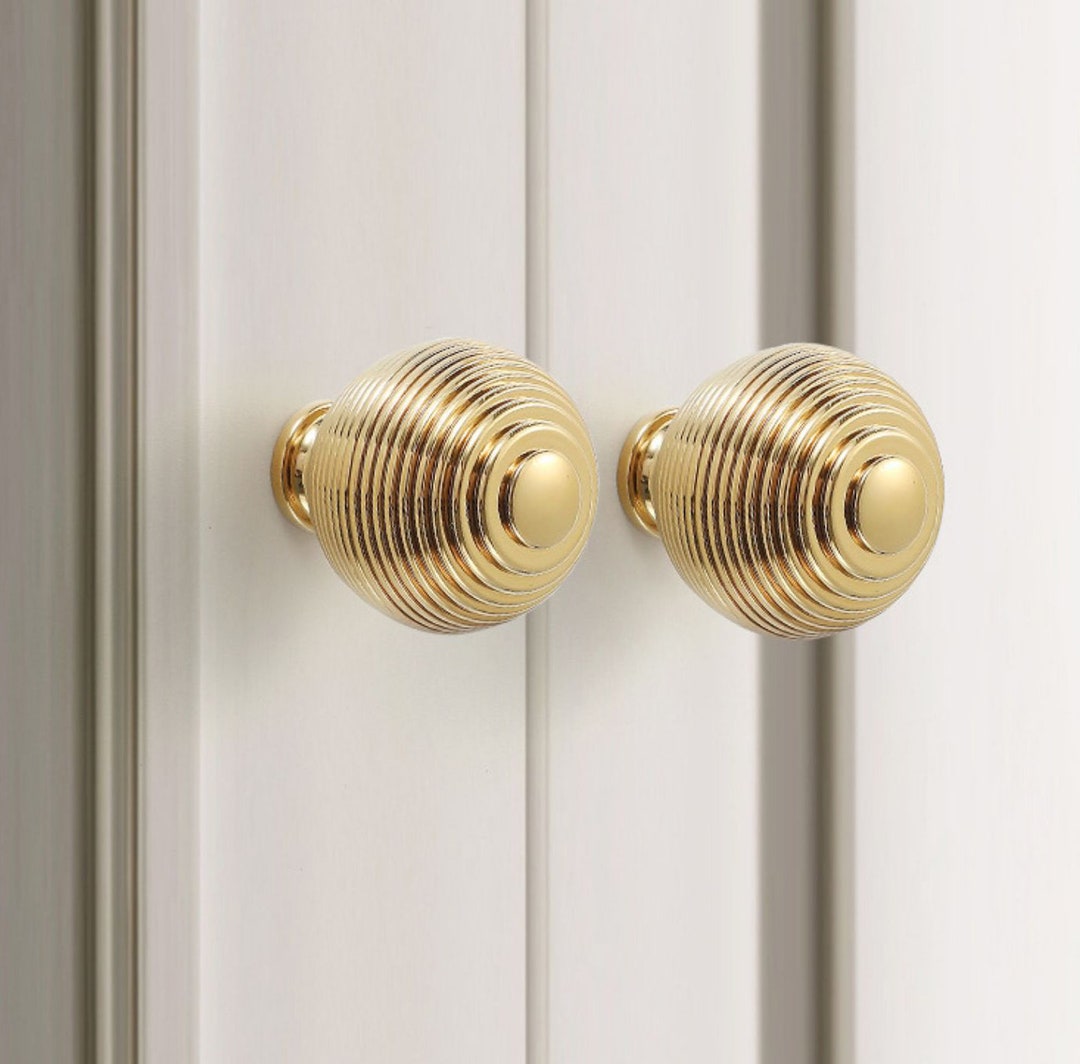 Round Knob Solid Brass Knob Egg Shape Cabinet Pulls Drawer Knob Dresser Pull Kitchen Knobs Pulls ...