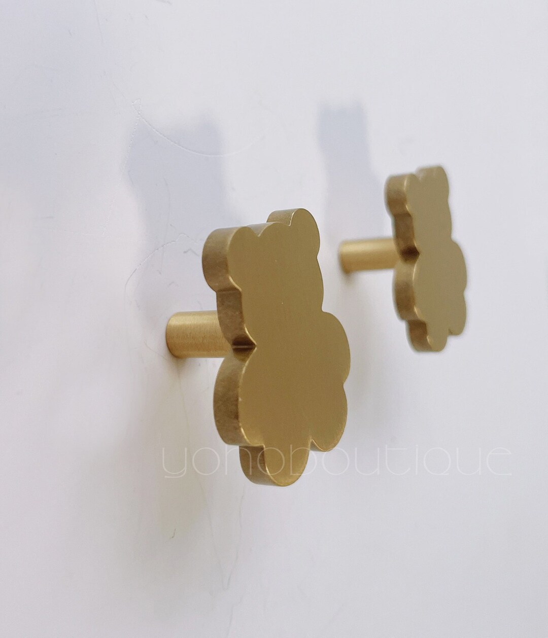 Bear Knob Solid Brass Knob Cabinet Pulls Drawer Knob Dresser Pull Knobs ...