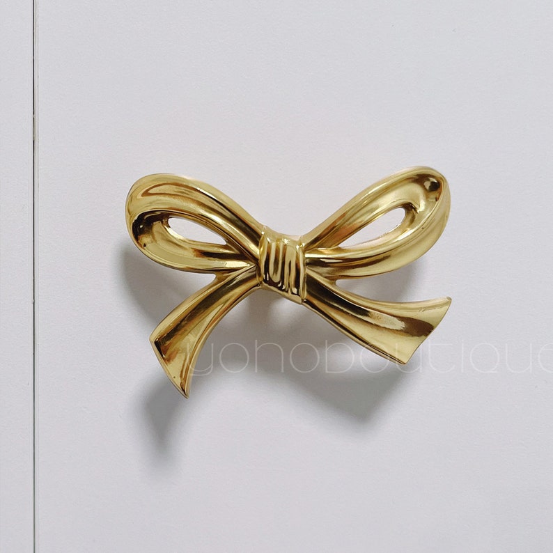 Bow Knob Solid Brass Knob Maple Cabinet Pulls Drawer Knob Dresser Pull ...