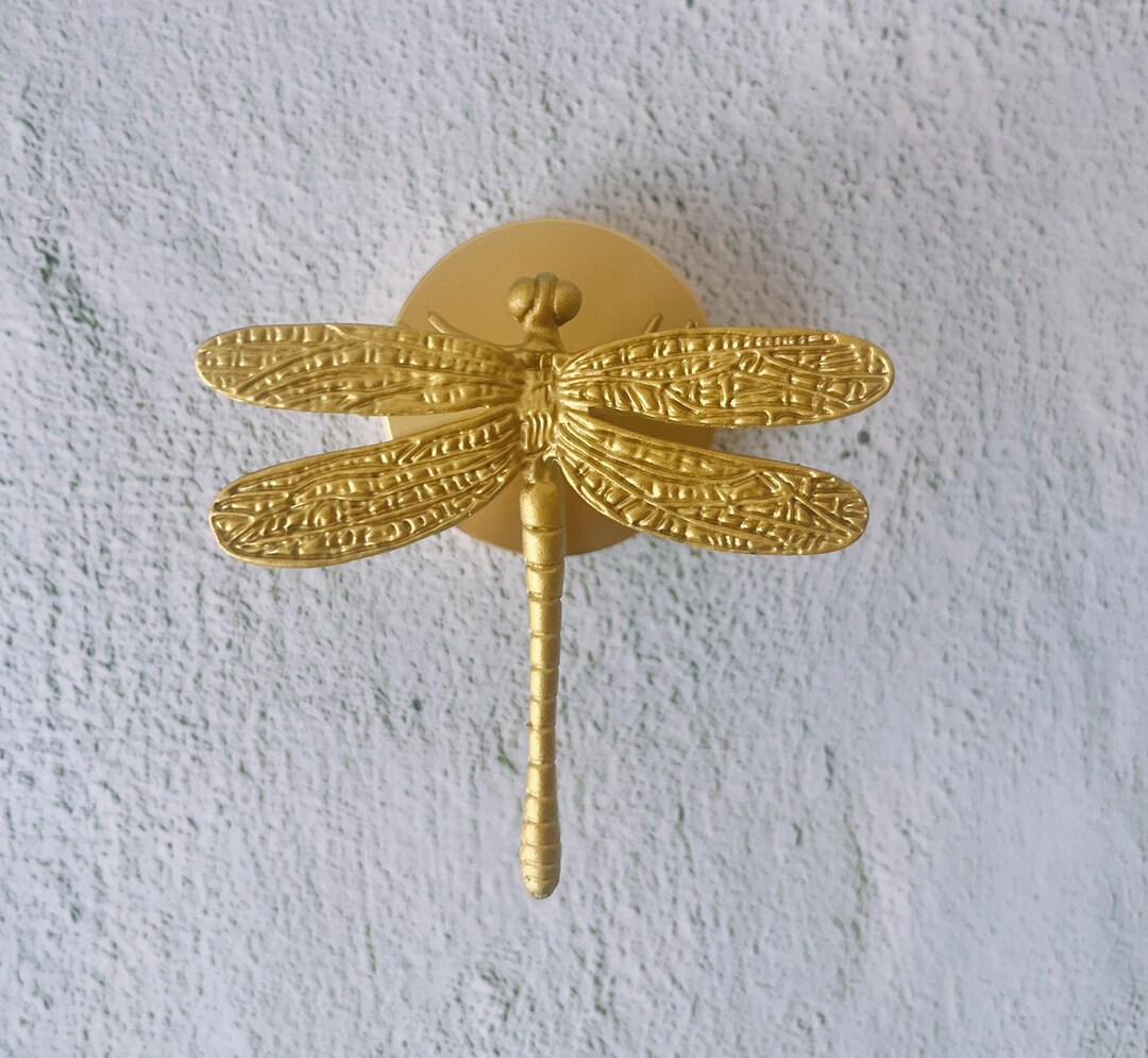 Solid Brass Dragonfly Wall Hook: Coat, Key, Towel Hanger -QHK098 - Etsy
