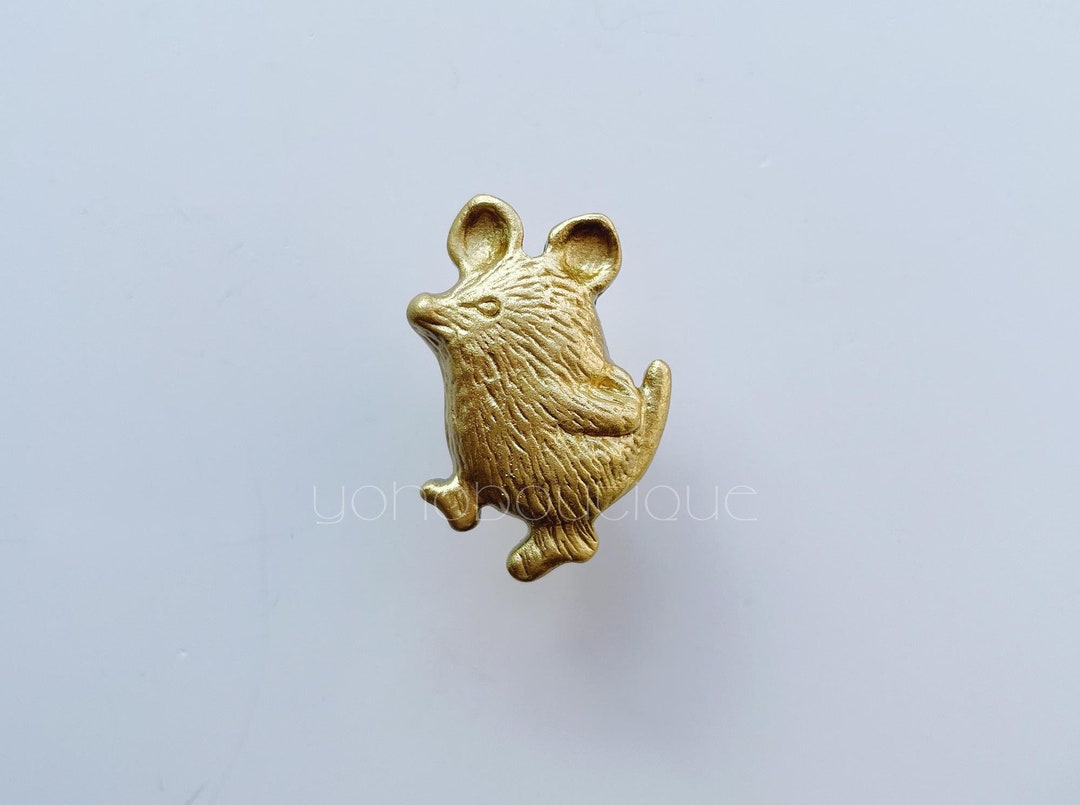 Mouse Knob Solid Brass Knob Cabinet Pulls Drawer Knob Dresser Pull ...