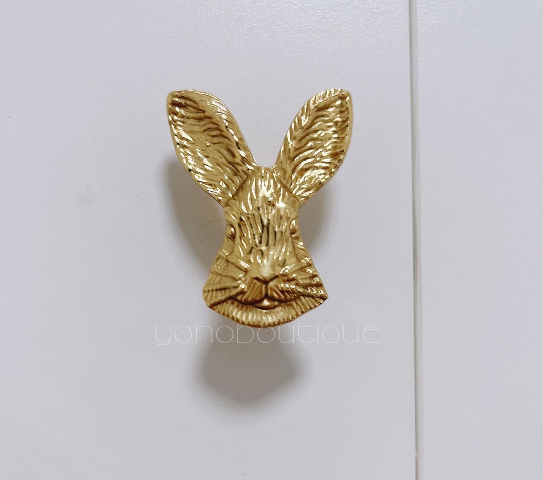 Rabbit Knob Solid Brass Knob Cabinet Pulls Drawer Knob Dresser Pull ...
