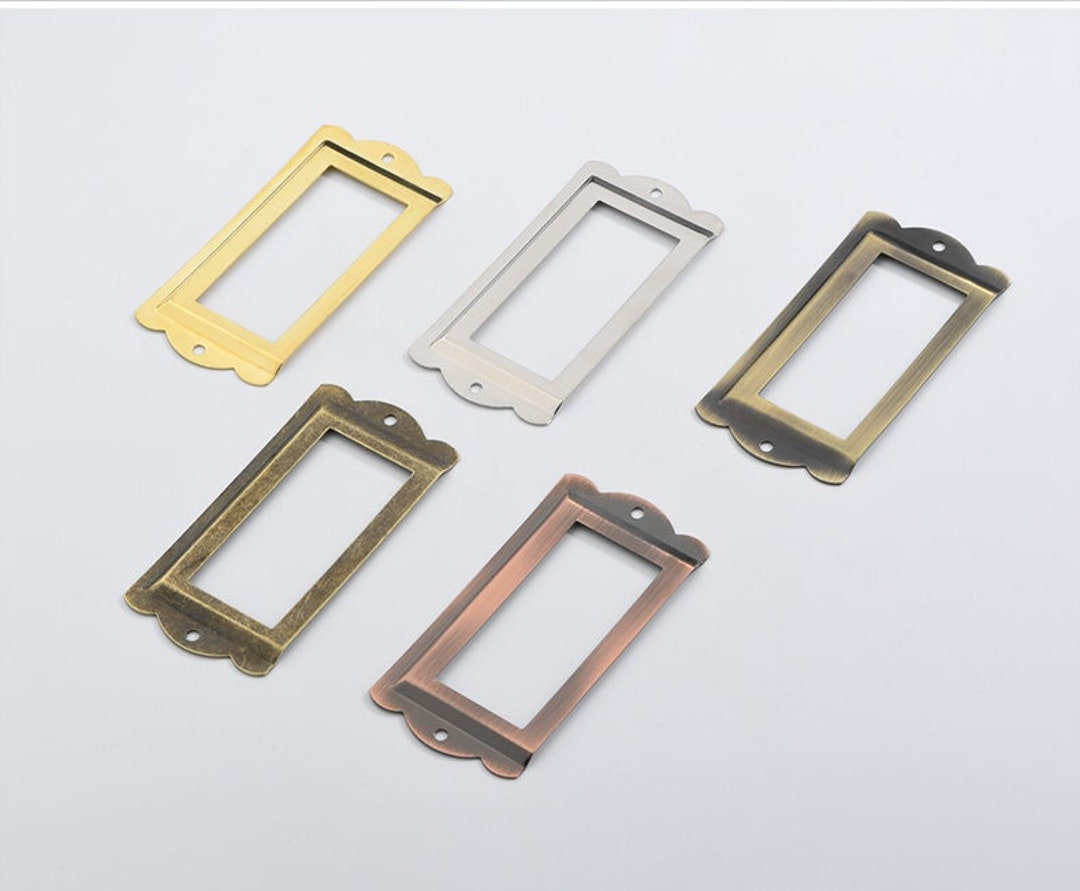 6 Pieces Label Pulls Library Label Tag Pull Cabinet Handle Mini Dresser ...