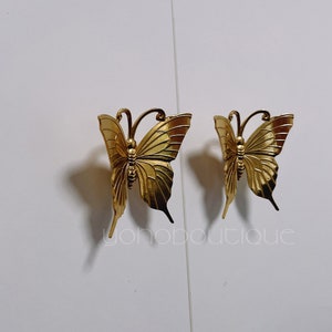 Butterfly Knob Solid Brass Knob Cabinet Pull Drawer Knob Dresser Pull ...