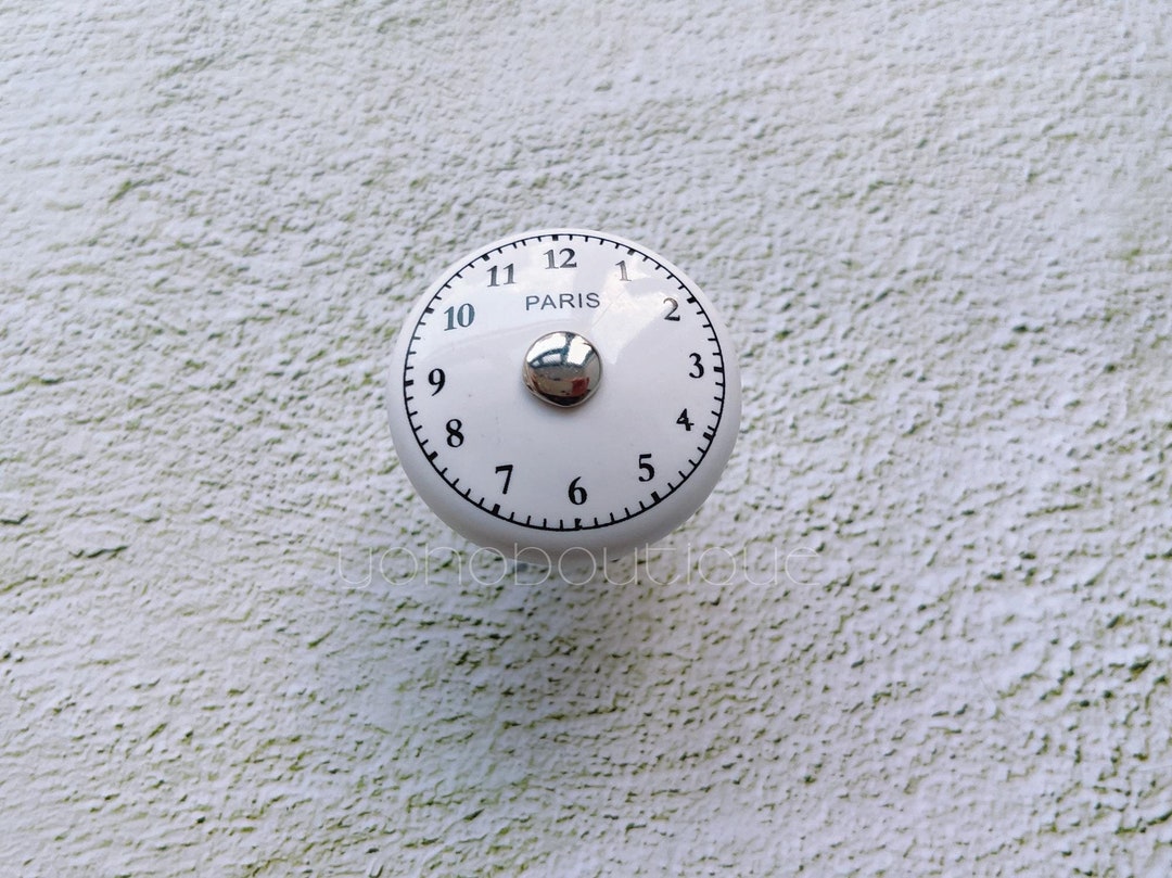 Ceramic Knob Clock Cabinet Pulls Drawer Knob Dresser Pull Knobs Handles ...