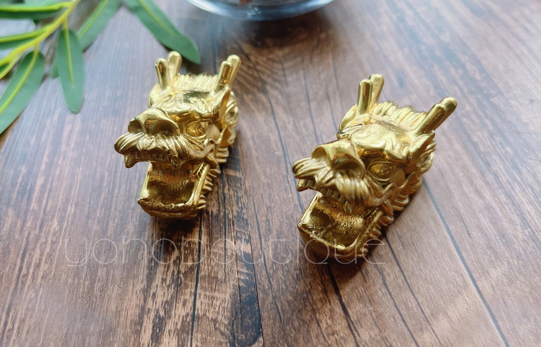 Solid Brass Dragon Knob: Cabinet Drawer Pull -BHK117 - Etsy