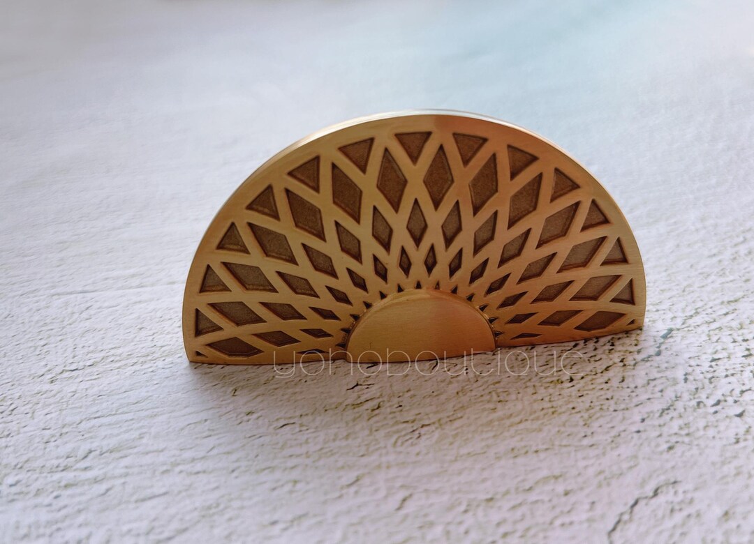 Solid Brass Semi Circle Cabinet Pull: Nordic Dresser Knob -BHK243 - Etsy