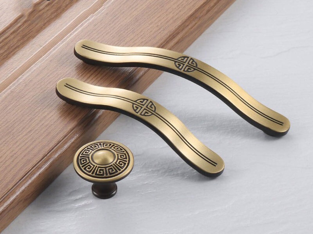 Solid Brass Cabinet Handle Knob Moderate Luxury Knobs Cabinet Pulls ...