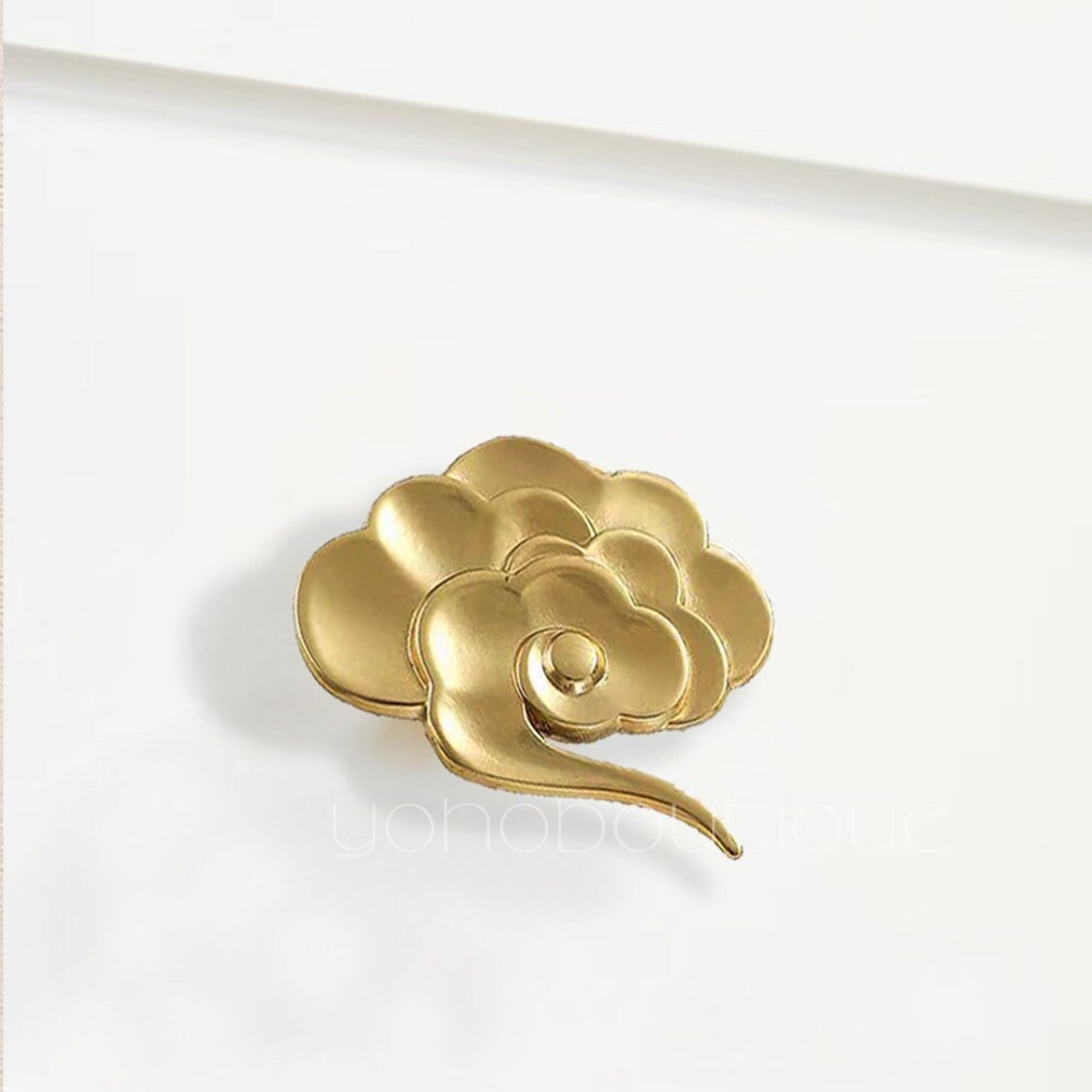 Cloud Knob Solid Brass Knob Cabinet Pulls Drawer Knob Dresser Pull ...