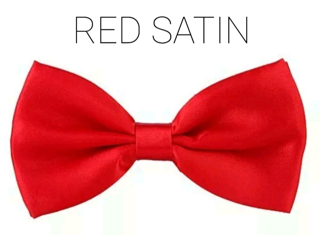 Red Satin Pretied Bow Tie for Kids Boy Toddler or Baby Sizes NB - 7 Yrs ...