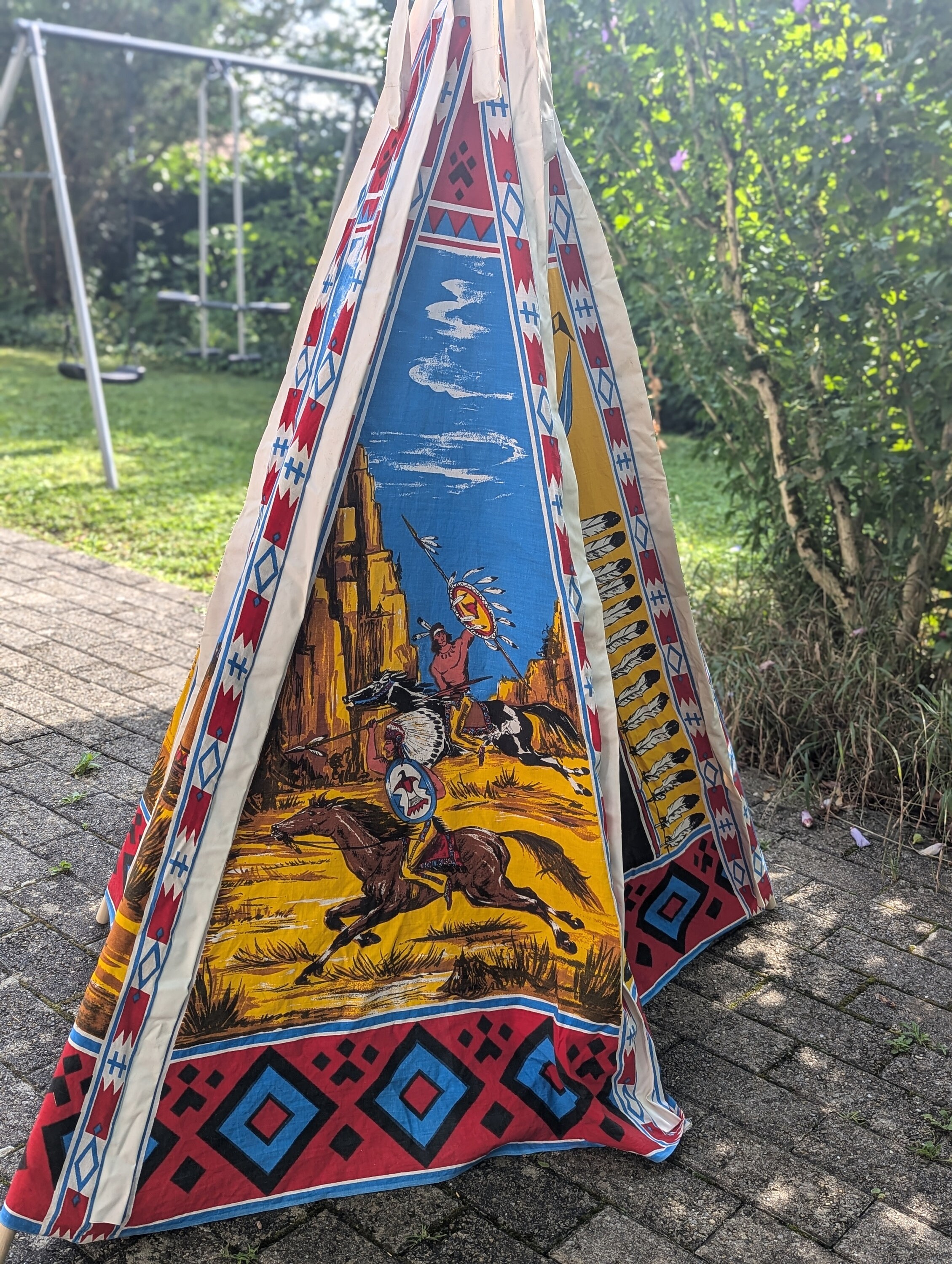 Vintage Tipi Tent Western Native American Motive Indians - Etsy