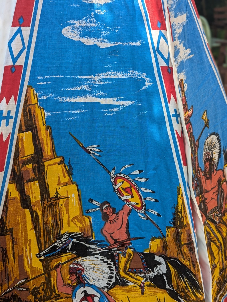 Vintage Tipi Tent Western Native American Motive Indians - Etsy