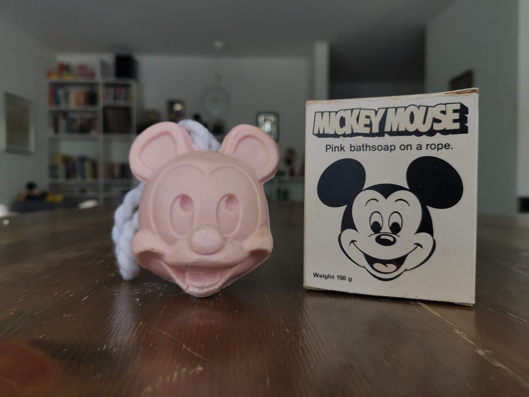Vintage Disney Mickey Mouse Soap, Pink Perfumed Bath Soap, Made in ...
