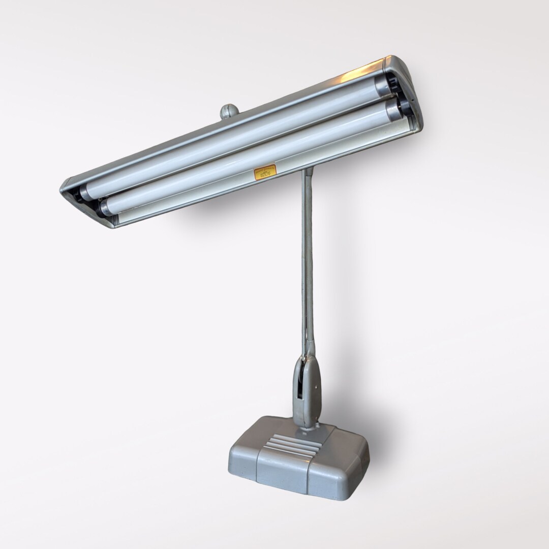 Vintage Dazor Industrial Articulating Desk Lamp Task Weighted Base ...