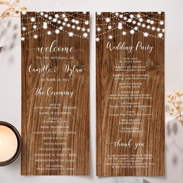 Wedding Program Board - Etsy