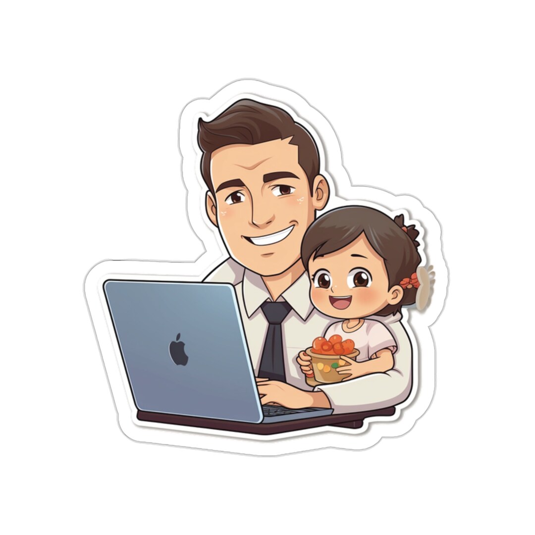 Office Dad Laptop Sticker Water Bottle Sticker Etsy