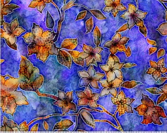 Violet Floral Fabric | Etsy