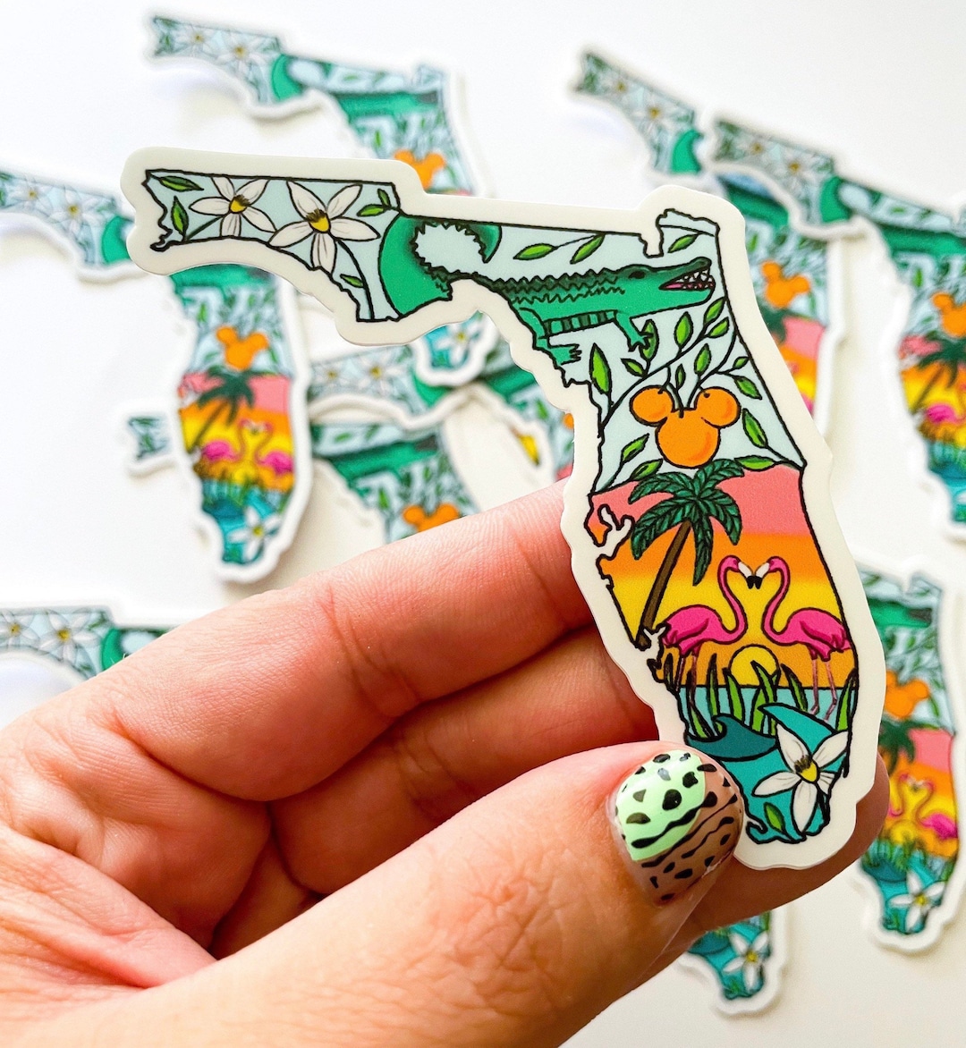 Florida State Vinyl Sticker Laptop Sticker Water Bottle Gift Idea - Etsy