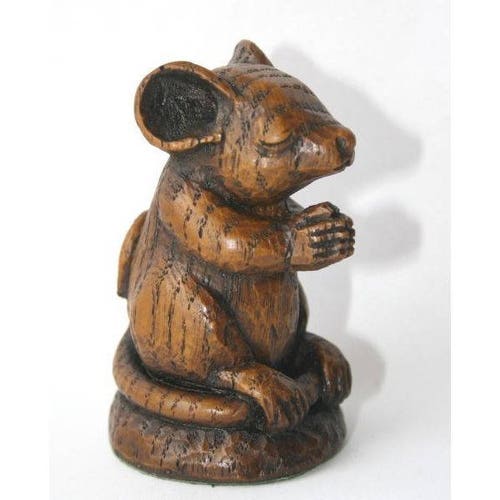 Church Mouse Praying on Cheese Mouse Ornament | Etsy UK