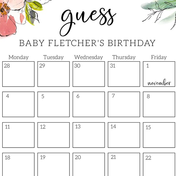 Shop Baby Due Date Pool Online - Etsy