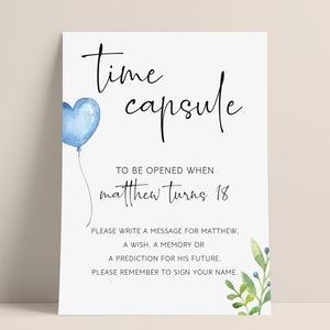 Time Capsule Sign Ideas, Time Capsule Cards Printable, Time Capsule ...