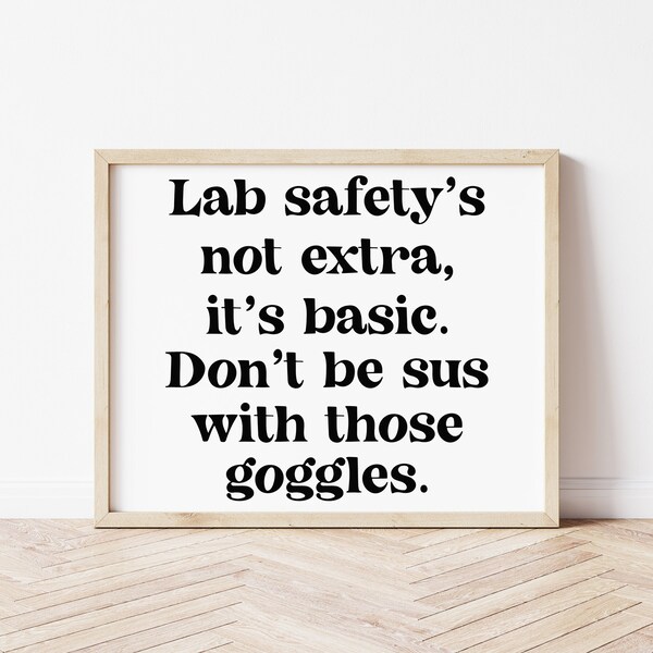 Funny Lab Safety Posters - Etsy