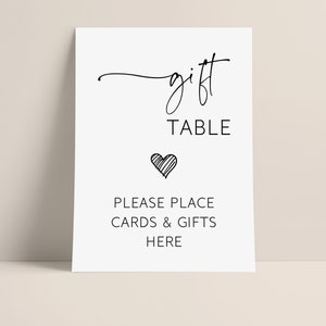 Modern Gift Table Sign Ideas, Please Place Cards & Gifts Here, for Baby ...